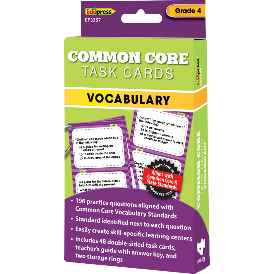 Common Core Vocabulary Task Cards Grade 4 - TCR63357 | Teacher Created ...