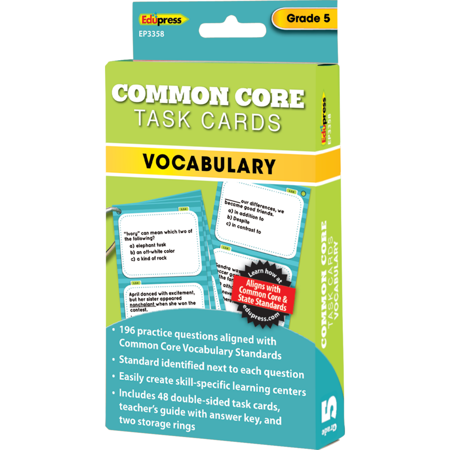 Common Core Vocabulary Task Cards Grade 5 - TCR63358 | Teacher Created ...