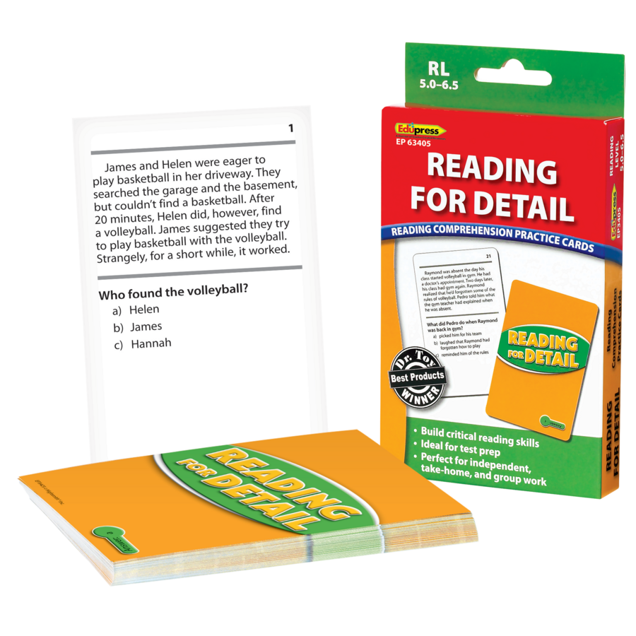 Reading for Detail Practice Cards Green Level - TCR63405 | Teacher ...