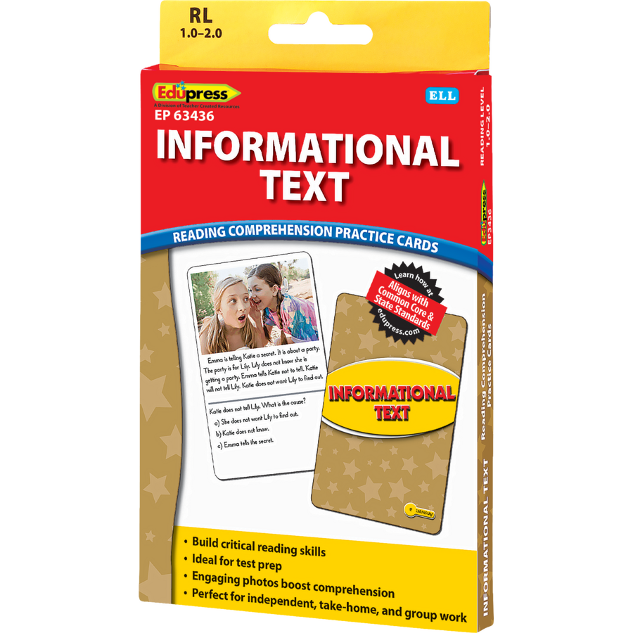 Informational Text Practice Cards Yellow Level - TCR63436 | Teacher ...