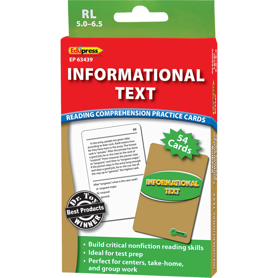Informational Text Practice Cards Green Level - TCR63439 | Teacher ...