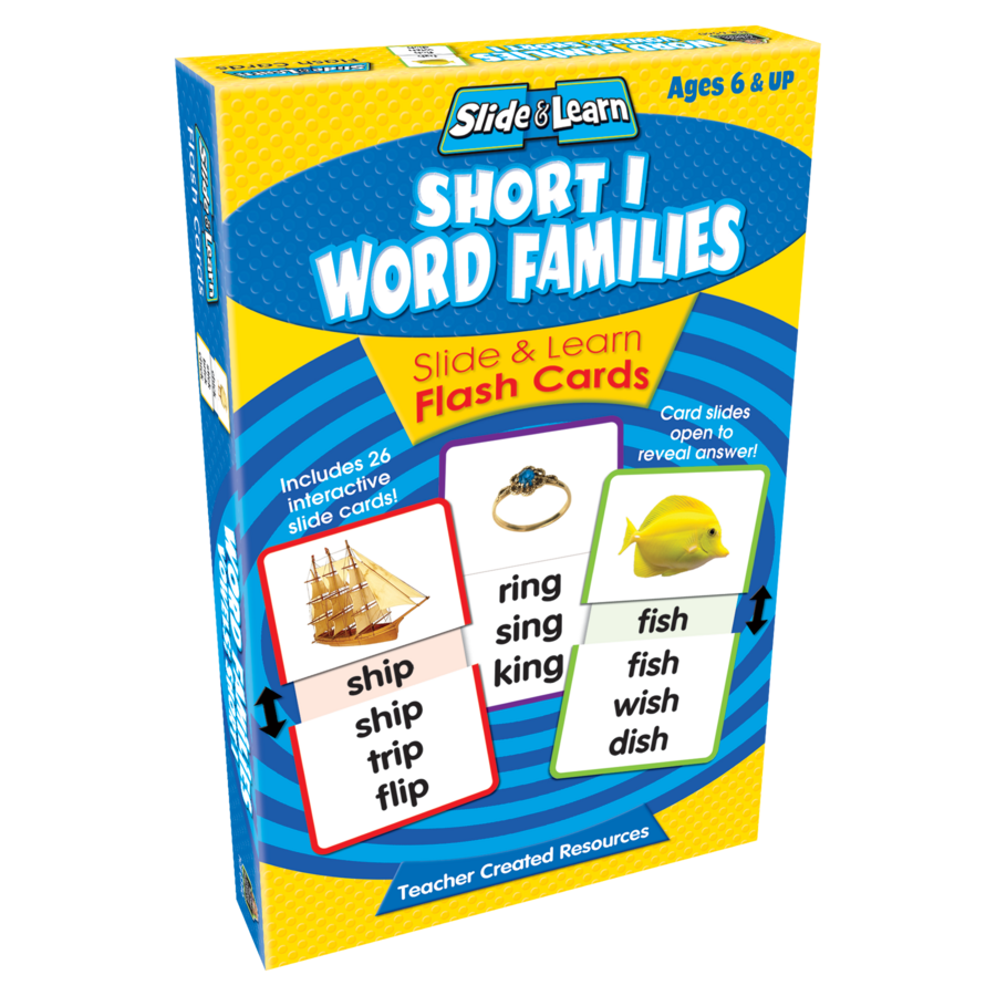 Short I Word Families Slide & Learn Flash Cards - TCR6560 | Teacher ...