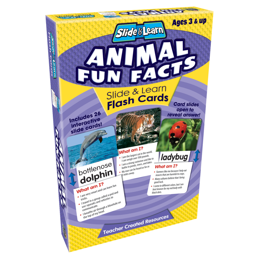 Animal Fun Facts Slide & Learn Flash Cards - TCR6563 | Teacher Created ...