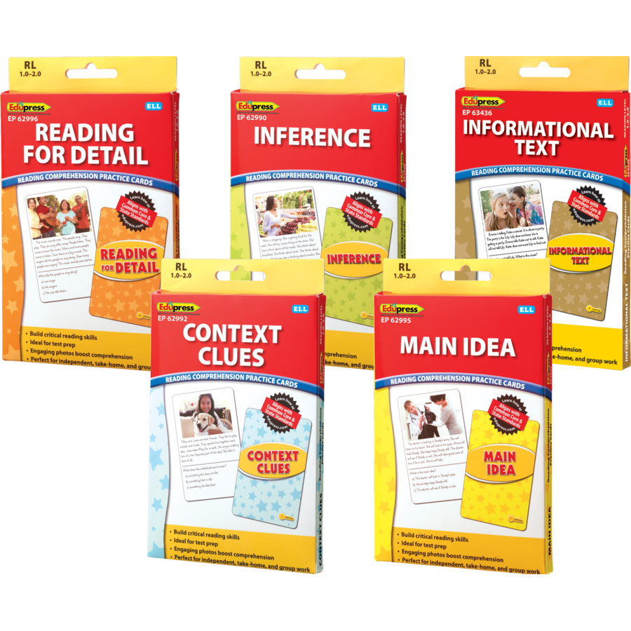 Reading Comprehension Cards 5 Pack Grades 1 2 TCR68417 Teacher