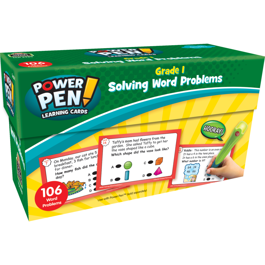 Power Pen Learning Cards: Solving Word Problems Grade 1 - TCR6989 ...