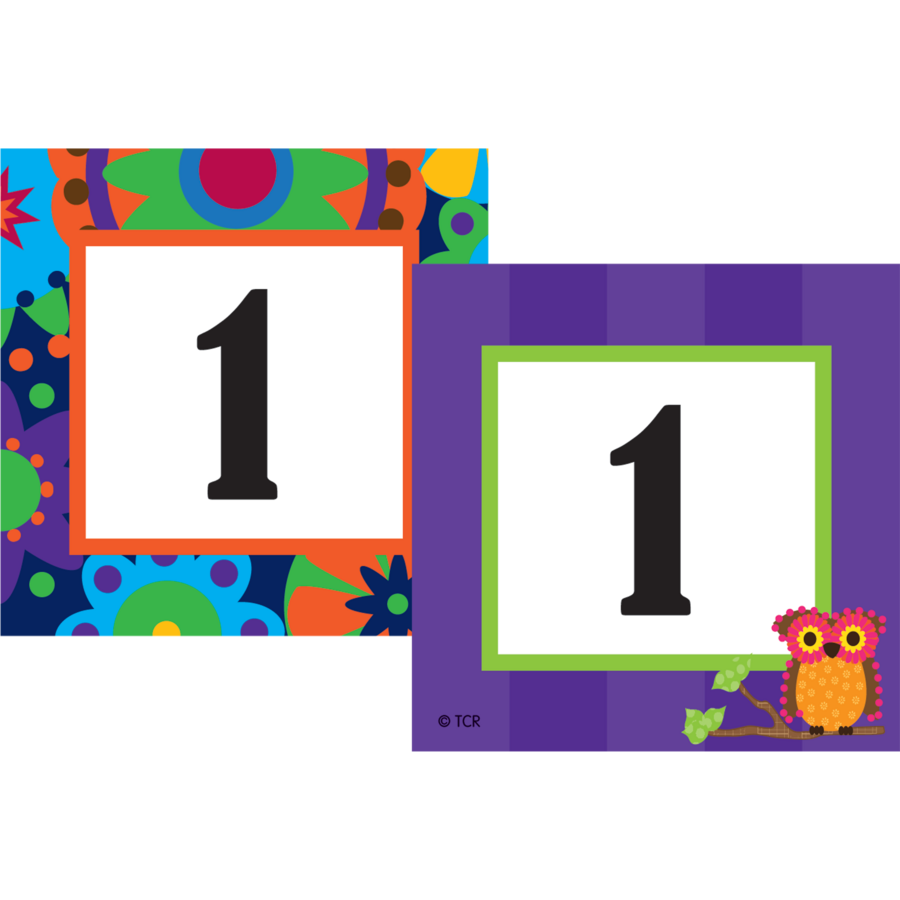 Mod Circles with Owls Double-Sided Calendar Cards - TCR72334 | Teacher ...