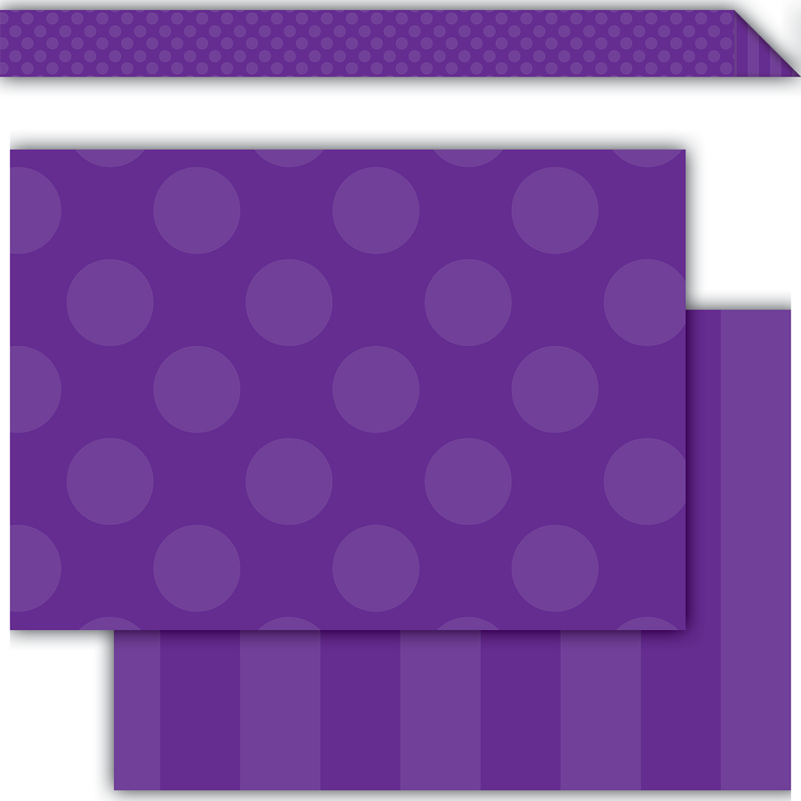 Purple Sassy Solids Double-Sided Border - TCR73153 | Teacher Created ...