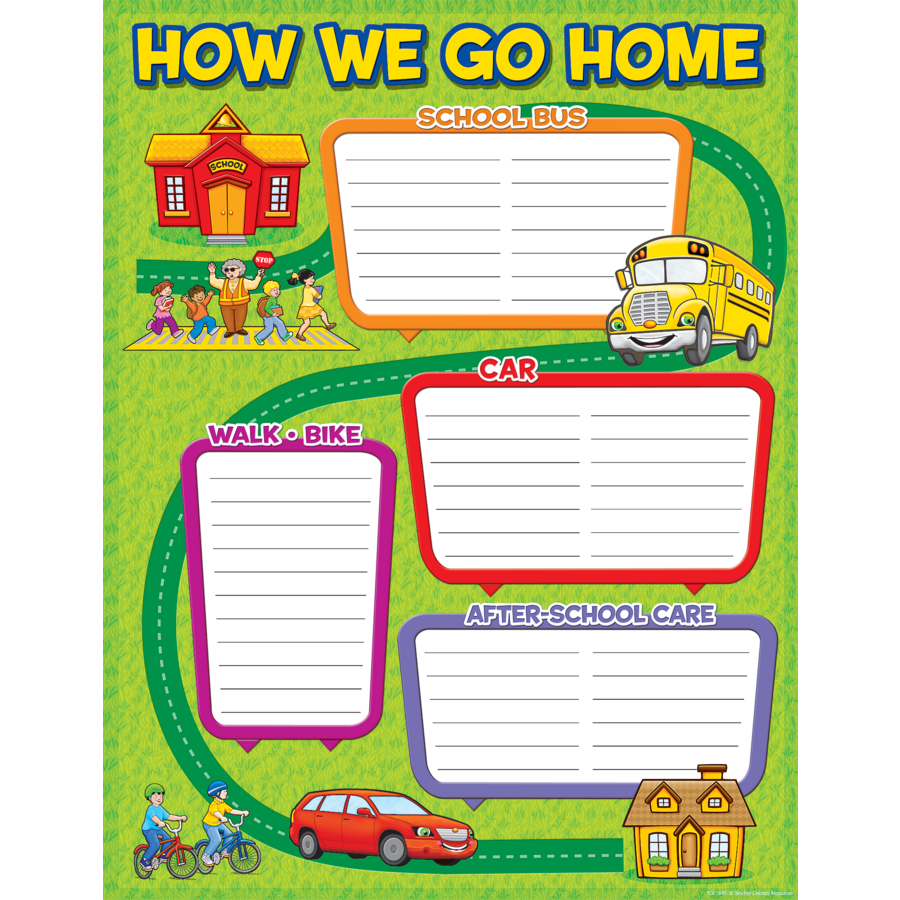 How We Go Home Chart - TCR7690 | Teacher Created Resources
