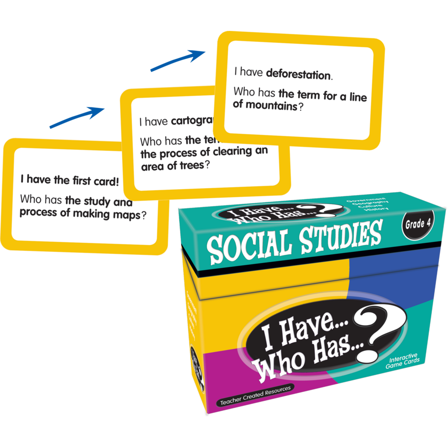 I Have, Who Has Social Studies Game Grade 4 - TCR7865 | Teacher Created ...