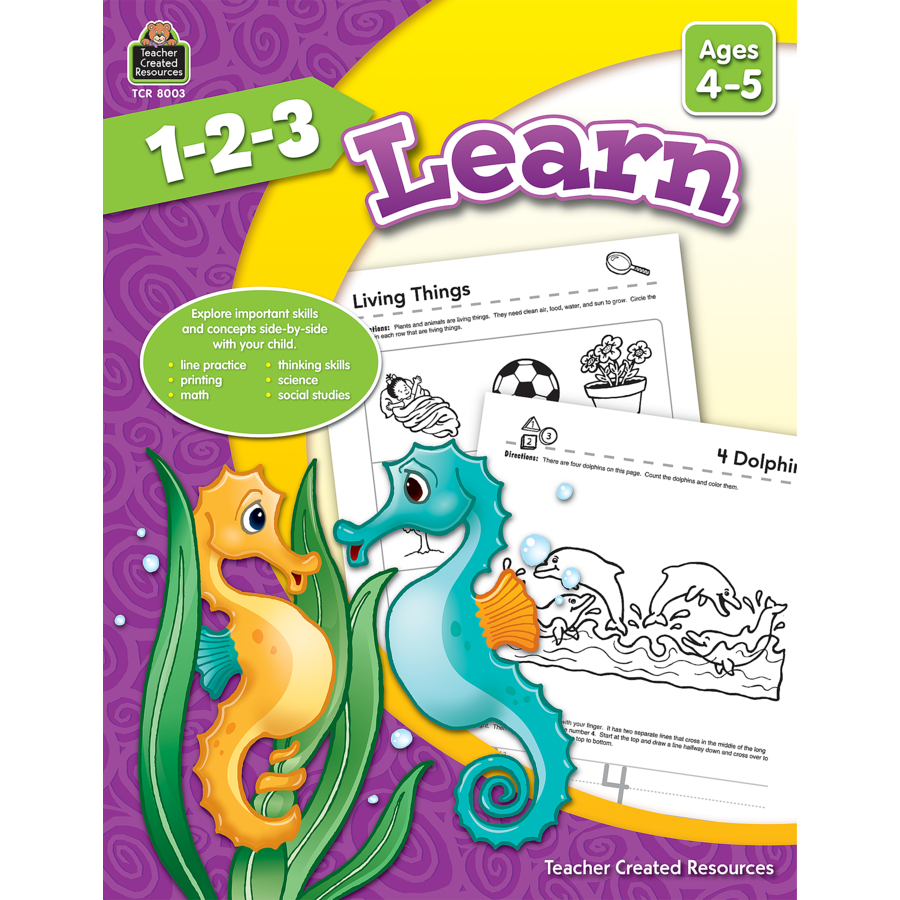 1-2-3 Learn Ages 4-5 - TCR8003 | Teacher Created Resources