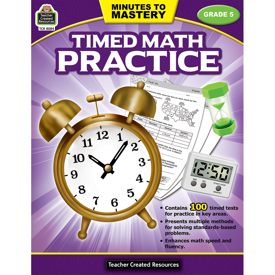 Minutes To Mastery Timed Math Practice Grade 5 TCR8084 Teacher 