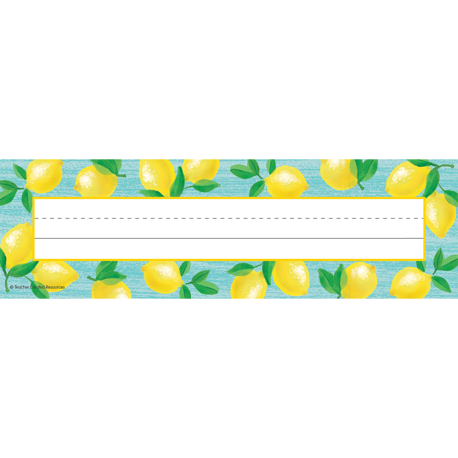 Lemon Zest Flat Name Plates - TCR8482 | Teacher Created Resources