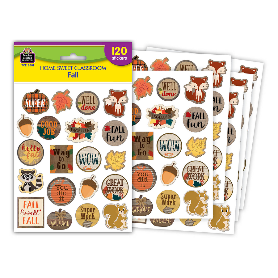 Home Sweet Classroom Fall Stickers - TCR8581 | Teacher Created Resources