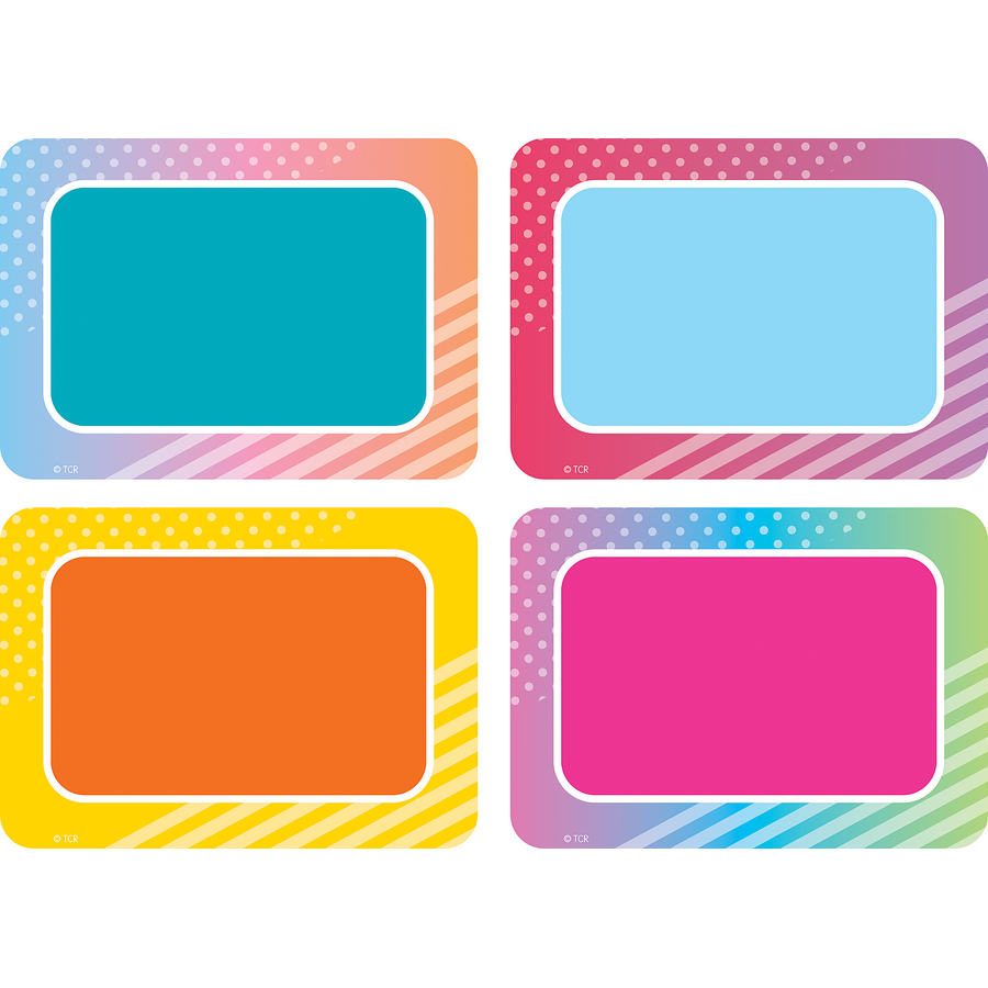 Colorful Vibes Name Tags/Labels - Multi-Pack - TCR8783 | Teacher ...