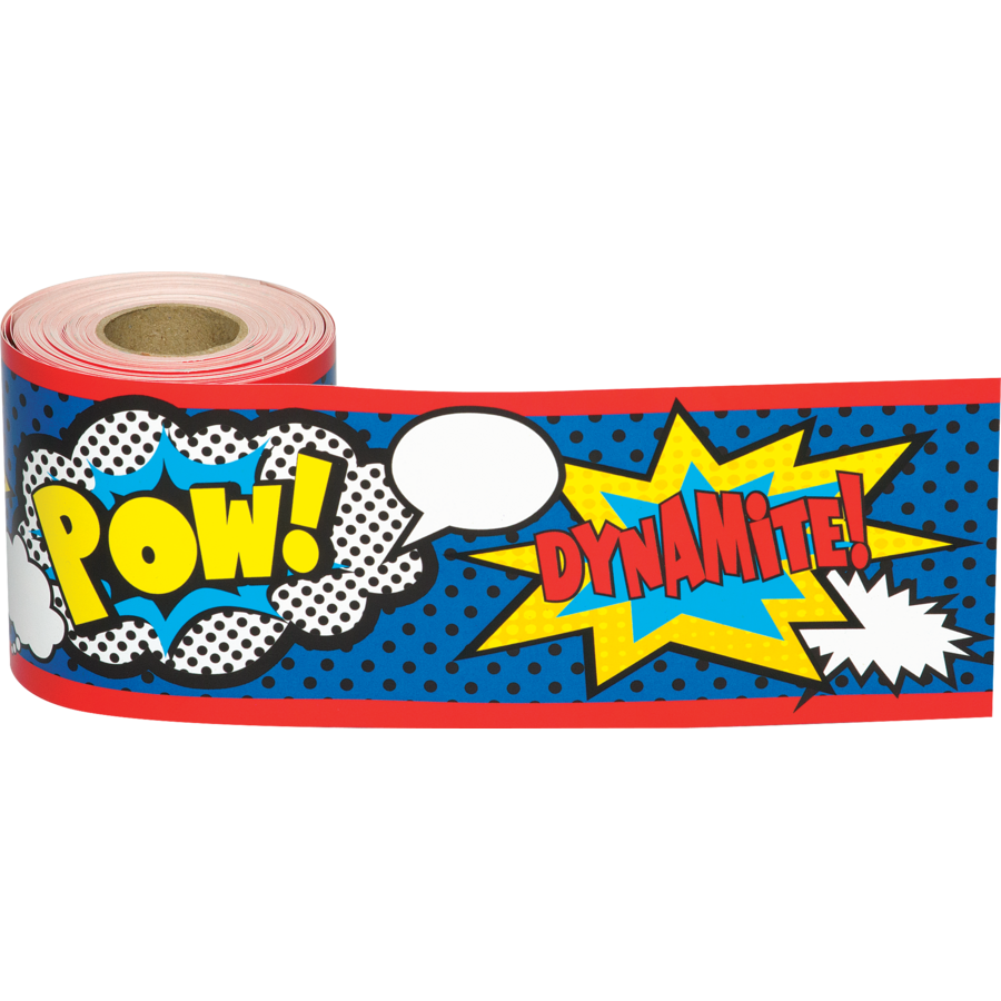 Superhero Straight Rolled Border Trim - TCR8939 | Teacher Created Resources