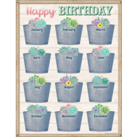 Rustic Bloom Happy Birthday Chart - TCR7973 | Teacher Created Resources