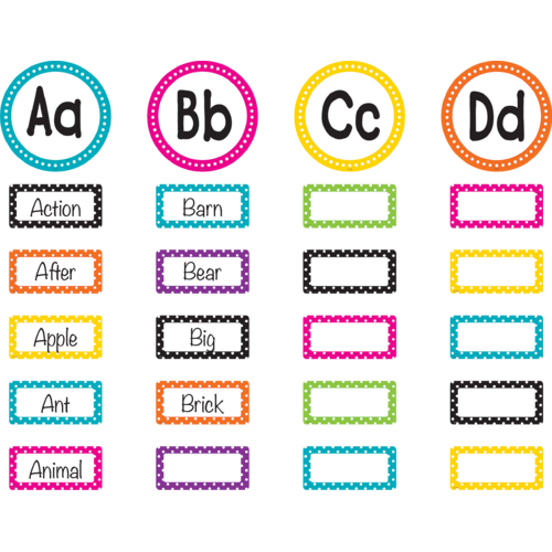 Polka Dots Word Wall Bulletin Board Display Set - TCR5787 | Teacher ...