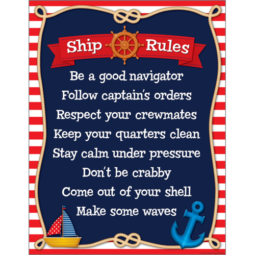 Nautical Ship Rules Chart - TCR7517 | Teacher Created Resources