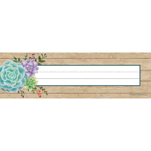 Rustic Bloom Flat Name Plates - TCR8555 | Teacher Created Resources Rustic Bloom Flat Name Plates - TCR8555 | Teacher Created Resources