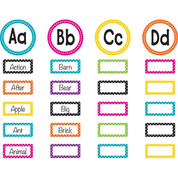 Polka Dots Word Wall Bulletin Board Display Set - TCR5787 | Teacher ...