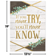 If You Never Try, You'll Never Know Positive Poster - TCR7979 | Teacher ...