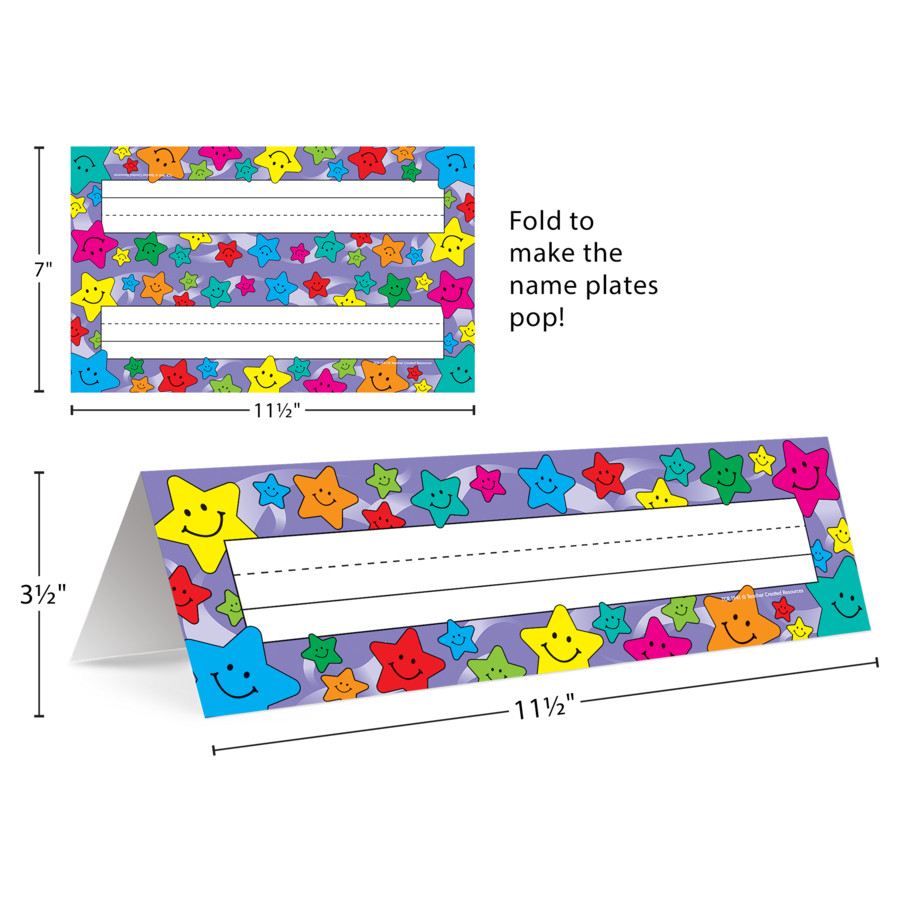 Happy Stars Tented Name Plates - TCR1941 | Teacher Created Resources