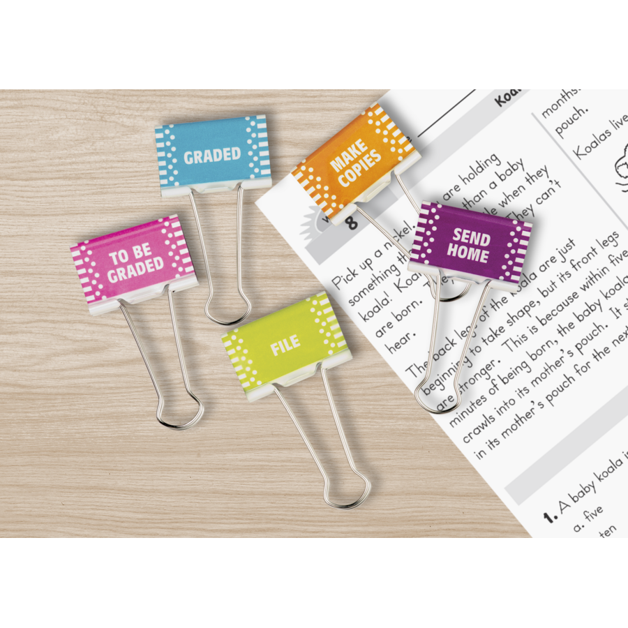 Classroom Management Large Binder Clips - TCR20690 | Teacher Created ...