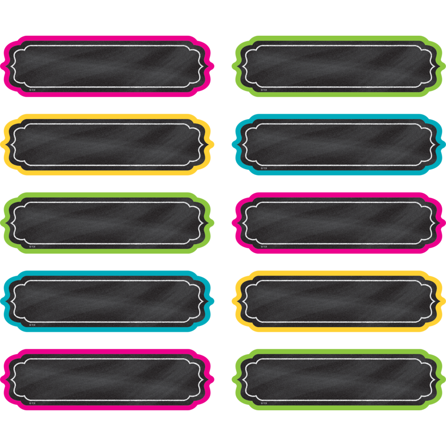 Chalkboard Brights Labels - TCR20871 | Teacher Created Resources