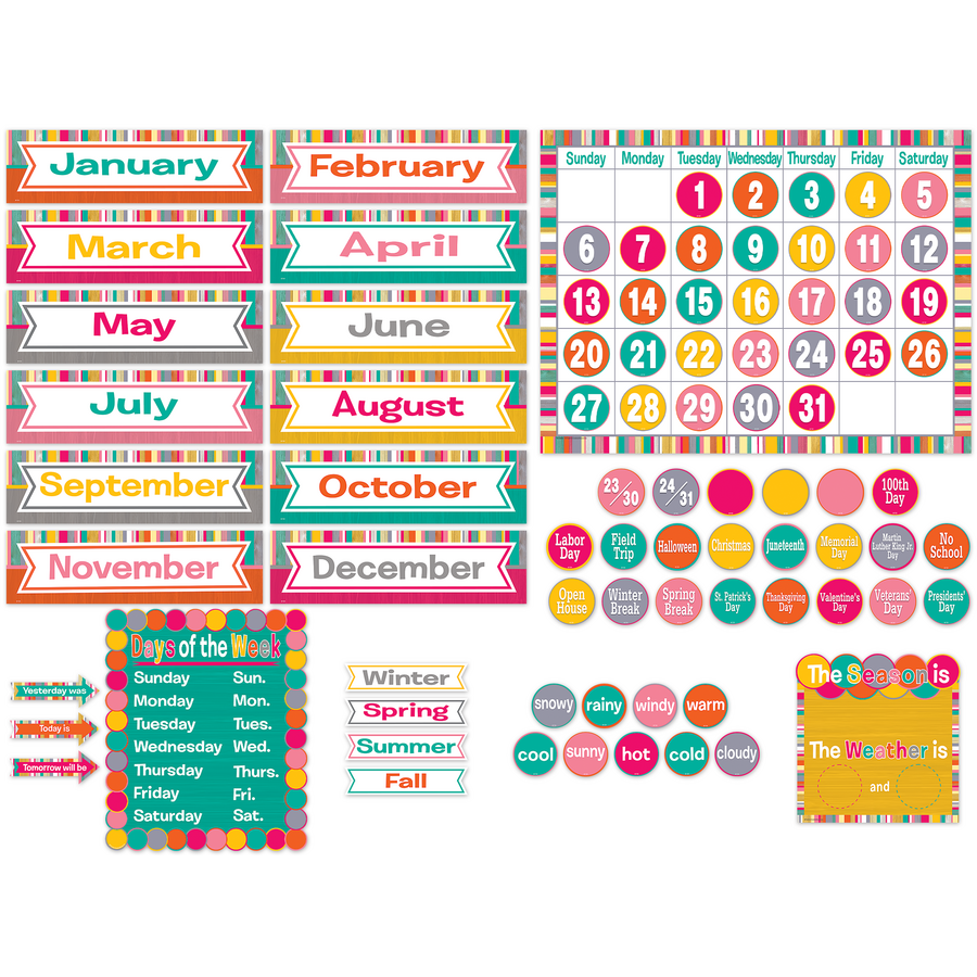Tropical Punch Calendar Bulletin Board - TCR2685 | Teacher Created ...