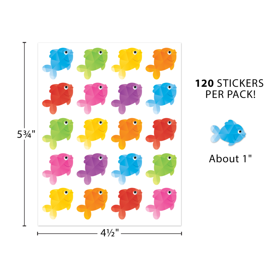 Colorful Fish Stickers - TCR3553 | Teacher Created Resources