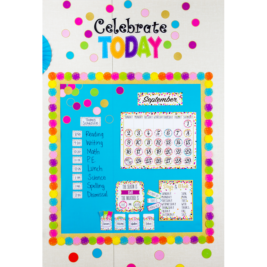Confetti Calendar Bulletin Board Display - TCR5443 | Teacher Created ...