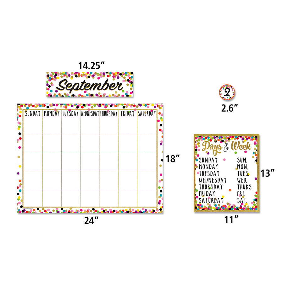 Confetti Calendar Bulletin Board Display - TCR5443 | Teacher Created ...