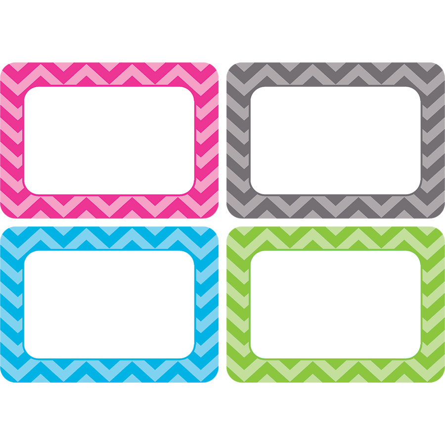 Chevron Name Tags/Labels - Multi-Pack - TCR5526 | Teacher Created Resources