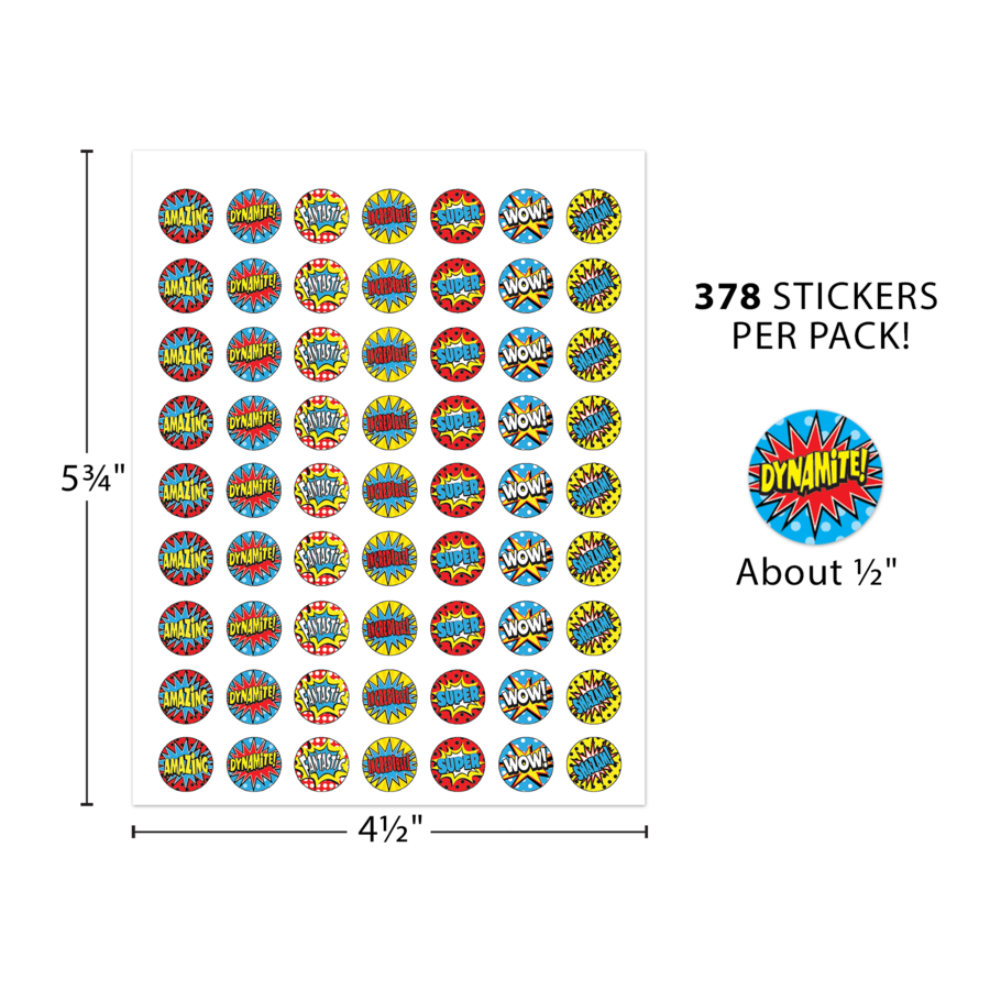 Superhero Mini Stickers - TCR5642 | Teacher Created Resources
