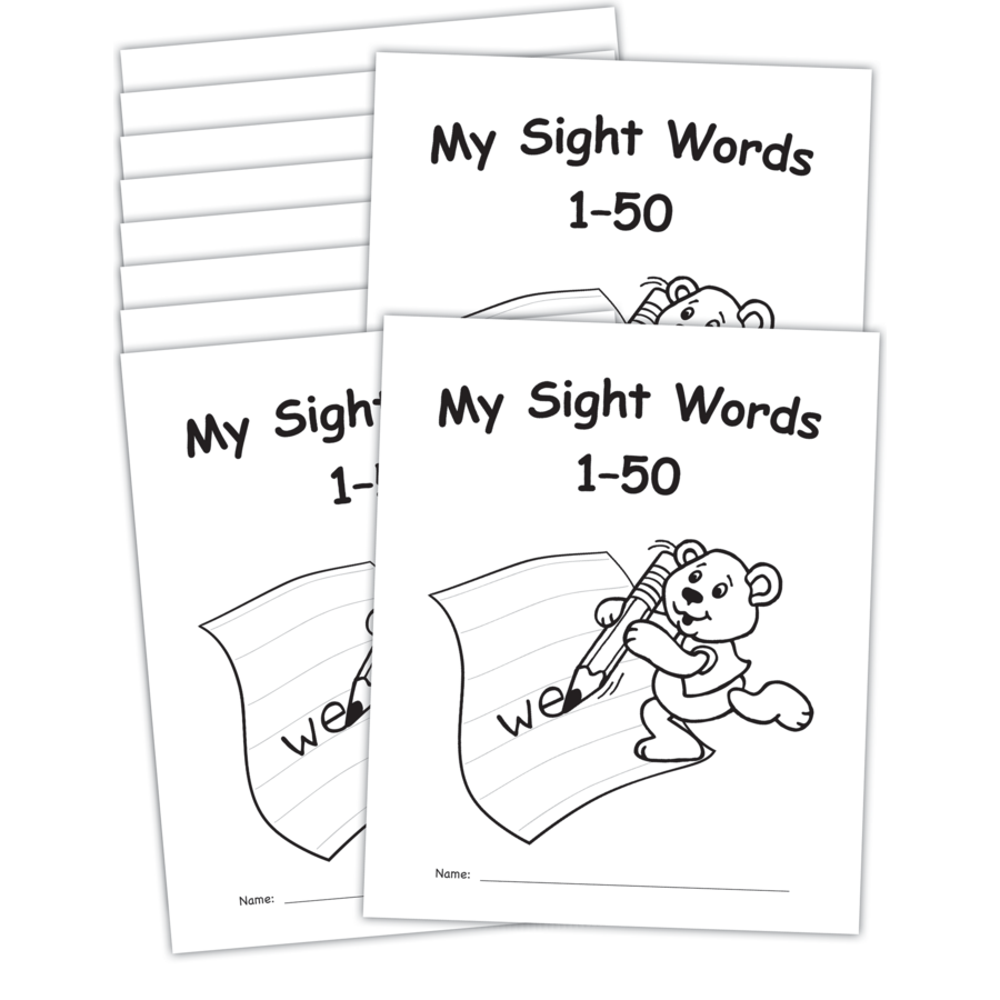 My Own Sight Words 1–50, 10-pack - TCR60113 | Teacher Created Resources