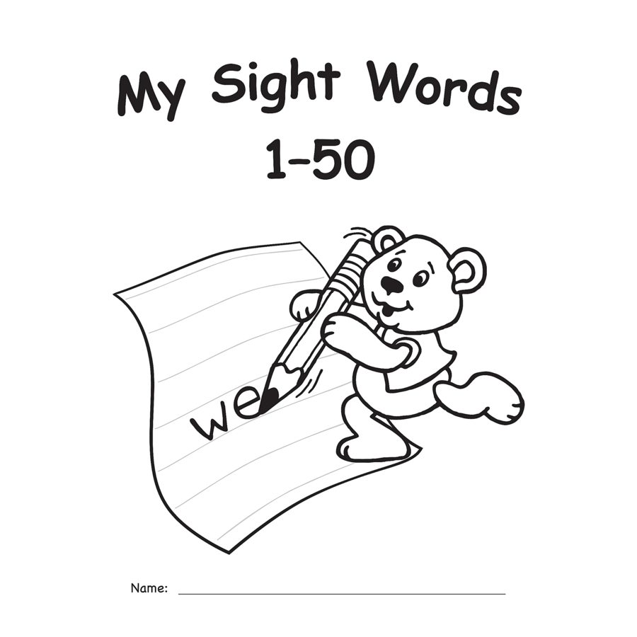 My Own Sight Words 1–50, 10-pack - TCR60113 | Teacher Created Resources