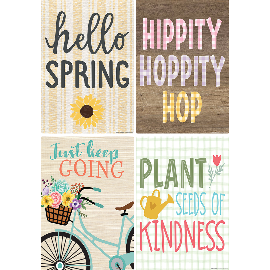 Spring Small Poster Pack - TCR6111 | Teacher Created Resources