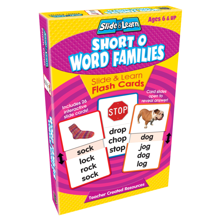 Short O Word Families Slide & Learn Flash Cards - TCR6561 | Teacher ...