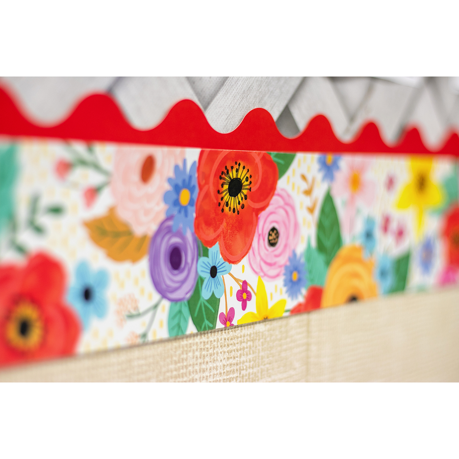 Wildflowers Straight Border Trim - TCR6594 | Teacher Created Resources