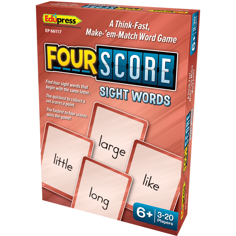 Four Score Card Game: Sight Words - TCR66117 | Teacher Created Resources