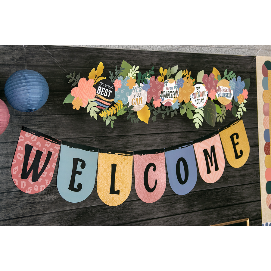 Wonderfully Wild Welcome Bunting Bulletin Board - TCR6677 | Teacher ...
