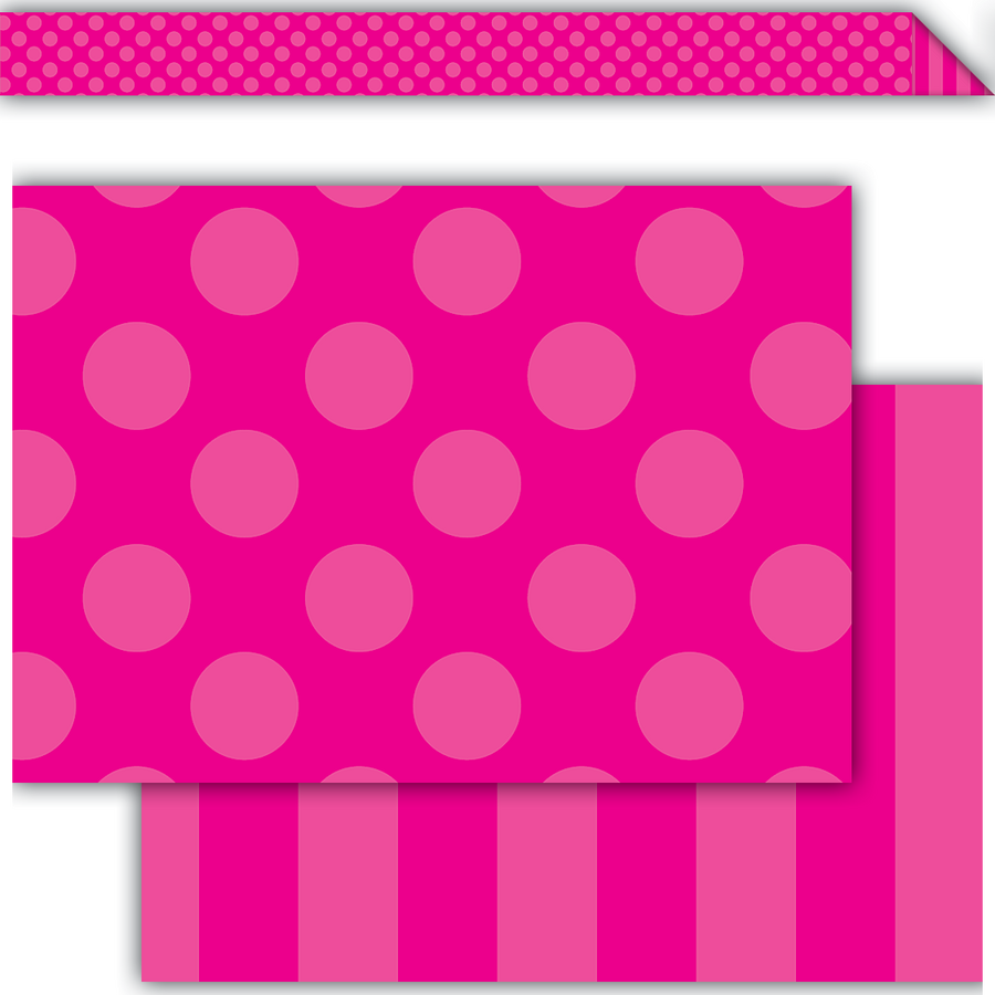 Pink Sassy Solids Double-Sided Border - TCR73152 | Teacher Created ...