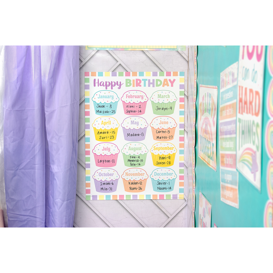 Pastel Pop Happy Birthday Chart - TCR7473 | Teacher Created Resources