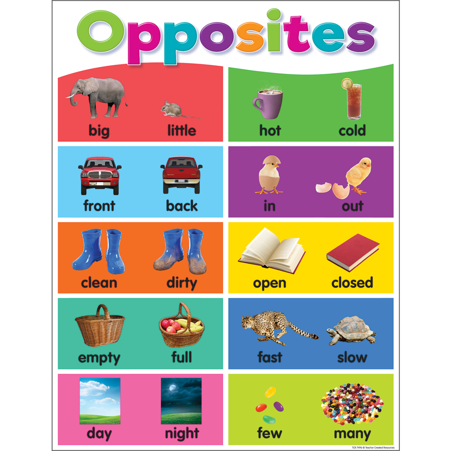 Colorful Opposites Chart - TCR7496 | Teacher Created Resources