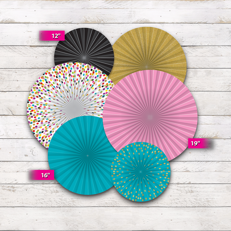Confetti Hanging Paper Fans - TCR77107 | Teacher Created Resources
