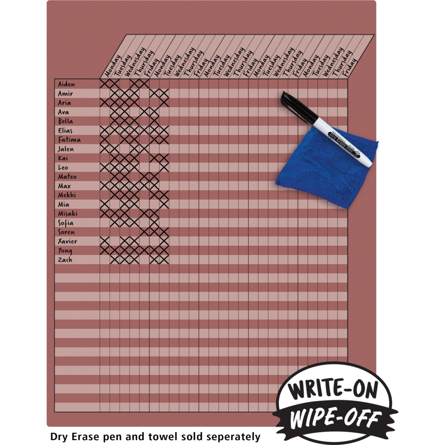 Deep Rose Incentive Write-On/Wipe-Off Chart - TCR7923 | Teacher Created ...