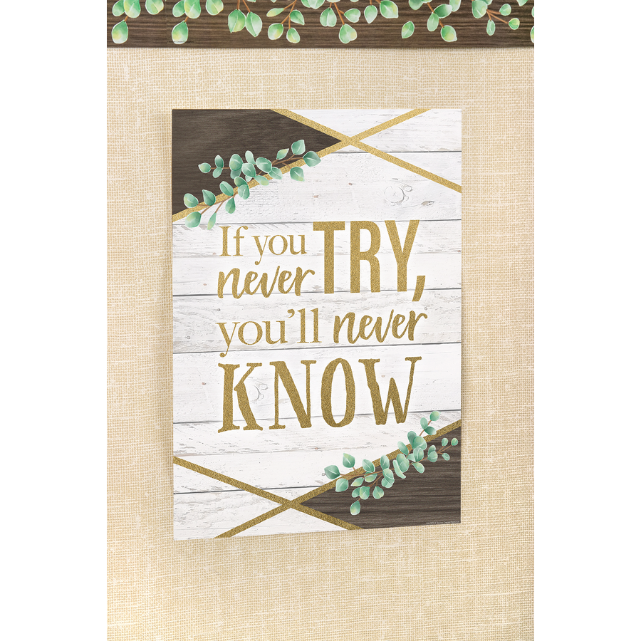 If You Never Try, You'll Never Know Positive Poster - TCR7979 | Teacher ...