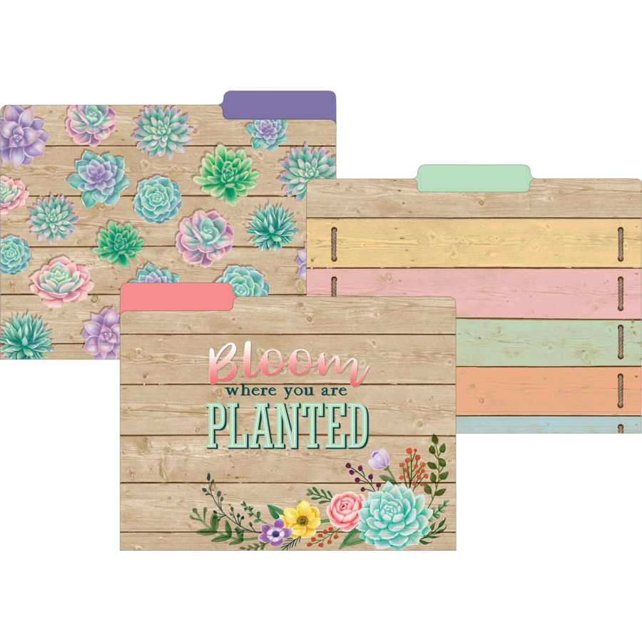 Rustic Bloom File Folders - TCR8539 | Teacher Created Resources