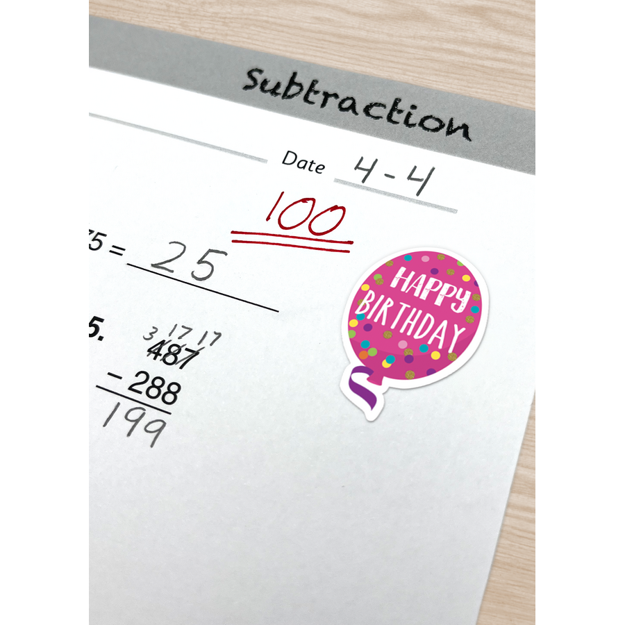 Confetti Happy Birthday Stickers - TCR8585 | Teacher Created Resources