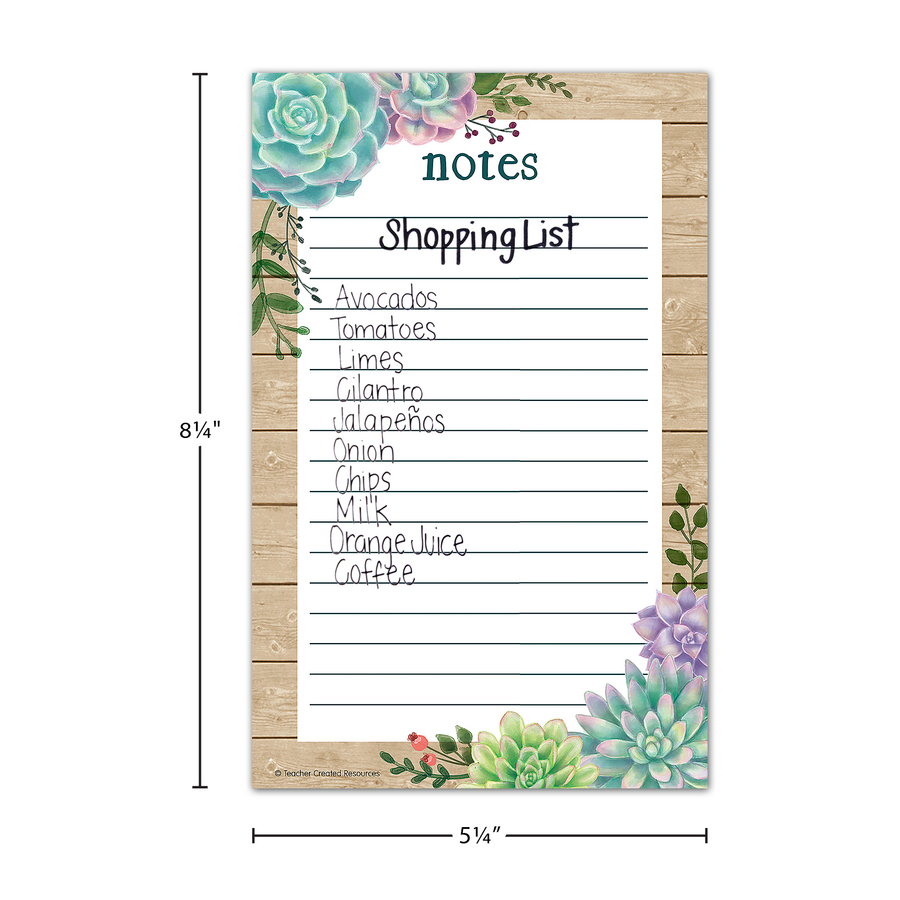 Rustic Bloom Notepad - TCR8595 | Teacher Created Resources